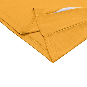 MOHEEN Quick Dry Golf Shirts for Men - Moisture Wicking Short-Sleeve Casual Polo Shirt(Yellow,XL)