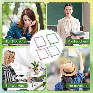 NEWEST A5 Notebook Binder Cover with Zipper, Plaid Pattern 6 Ring Refillable Planner Binder Shell, Clear Glitter PVC Loose Leaf Binder Wallet for Journal Album Diary Budget Folder DIY Cover, Purple