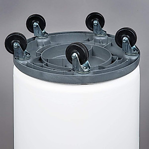 PRO&Family 32 Gallon White Ingredient Bin. SCOOP Added! Use for long term storage products: sugar, pasta dogs food, flour for Home, Restaurant, Industrial., Lid, and Dolly Kit