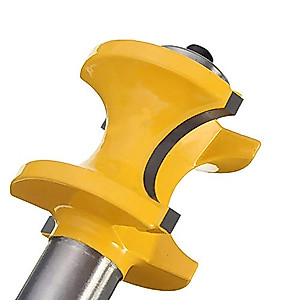 Yakamoz 5Pcs 1/2 Inch Shank Half Round Bearing Bullnose Router Bit Set Carbide Tipped Round Edge Cutting Bits | Radius 1/8" 3/16" 1/4" 5/16" 3/8"