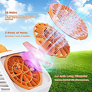 OSIMILY Bubble Machine, Automatic Bubble Blower, 20000+ Bubbles Per Minute Bubbles Toy for Toddlers Battery Operated Bubble Machine Bubble Toys for Indoor Outdoor Birthday Party(White)