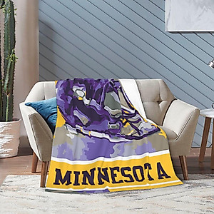 NELFNELZ Minnesota Flannel Throw Blanket ，Football Style Pride Paint Travel Blanket Gifts for Men Women Boy Decor Sofa Bed 50"x40"