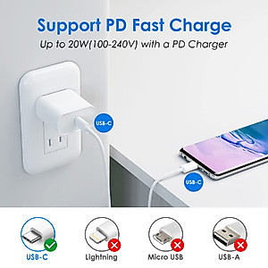 Kopatesun iPhone 15 Charger, 20W USB C Fast Charger for iPad Pro 12.9/11 inch, iPad Air, iPad 10th Gen/Mini 6, PD Wall Charger with 10 Foot USB C to C Charging Cable