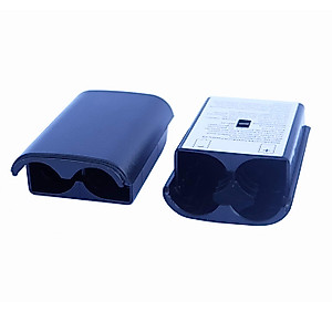Xinkeen 2X Black Battery Cover for Microsoft Xbox 360 Wireless Controller
