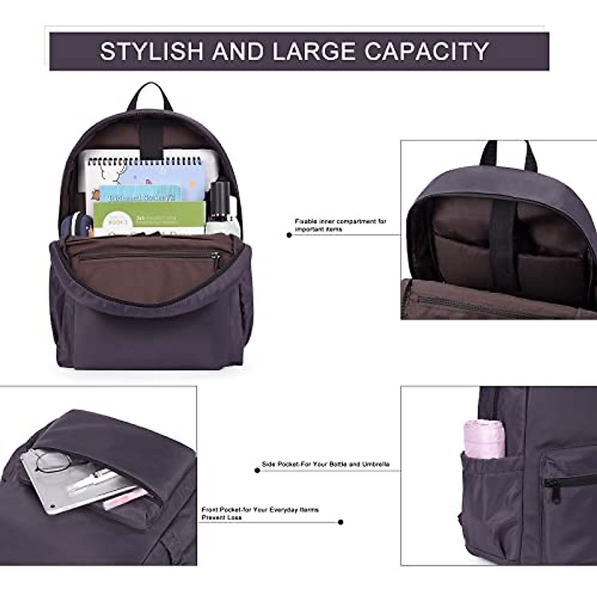 CLUCI Girls Backpack for School Lightweight Bookbag for Boys Middle School Casual Daypack Travel Backpack