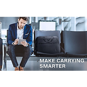 BAGSMART 17.3 Inch Laptop Bag, Expandable Briefcase,Computer Bag Men Women,Laptop Shoulder Bag,Work Bag Business Travel Office,Lockable (Black-17.3 inch)