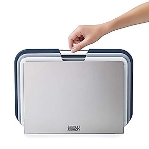Joseph Joseph Plastic Cutting Board Set with Storage Stand 3 Different Sized Boards