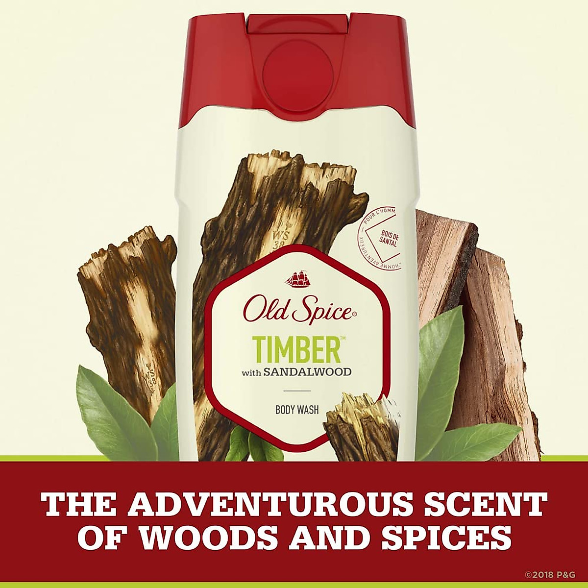 Old Spice Body Wash for Men, Timber with Sandalwood Scent, 25 Fl Oz (Pack of 4)