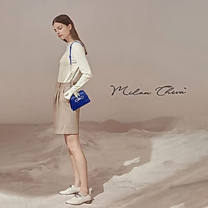 Milan Chiva Mini Top Handle Crossbody Bag Mini Crocodile Purse Trendy Clutch Handbag Shoulder Satchel for Women