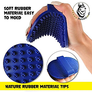 Dog Grooming Brush - Dog Bath Brush - Cat Grooming Brush - Dog Washing Brush - Rubber Dog Brush - Dog Hair Brush - Dog Shedding Brush - Pet Shampoo Brush for Dogs and Cats with Short or Long Hair