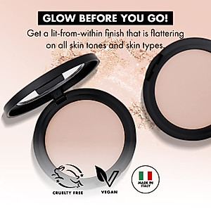 Milani Prep + Set + Glow Illuminating Transparent Face Powder (0.3 Ounce) Vegan, Cruelty-Free Primer & Setting Powder - Highlight Skin & Set Makeup for Long-Lasting Wear