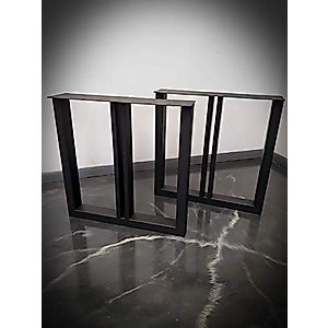 Metal Table Legs, Rectangular Columns Style - Any Size and Color
