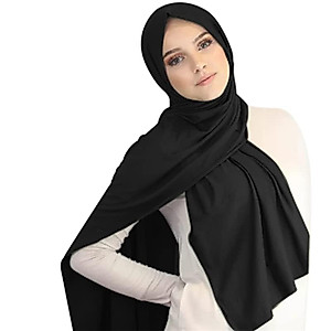 ANKOMINA Women Soft Cotton Muslim Jersey Hijab Head Wrap Scarves Fashion Long Scarf Shawls