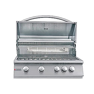 RCS Premier Series Stainless Steel 32 Built-in Grill with Rear Burner -Natural Gas