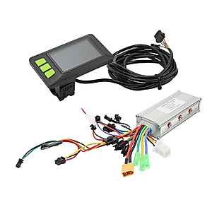SPYMINNPOO Electric Motor Controller,36V 48V 500W Electric Bike Controller LCD Display Professional Scooter Brushless Controller Kit for 22.5mm Handlebar