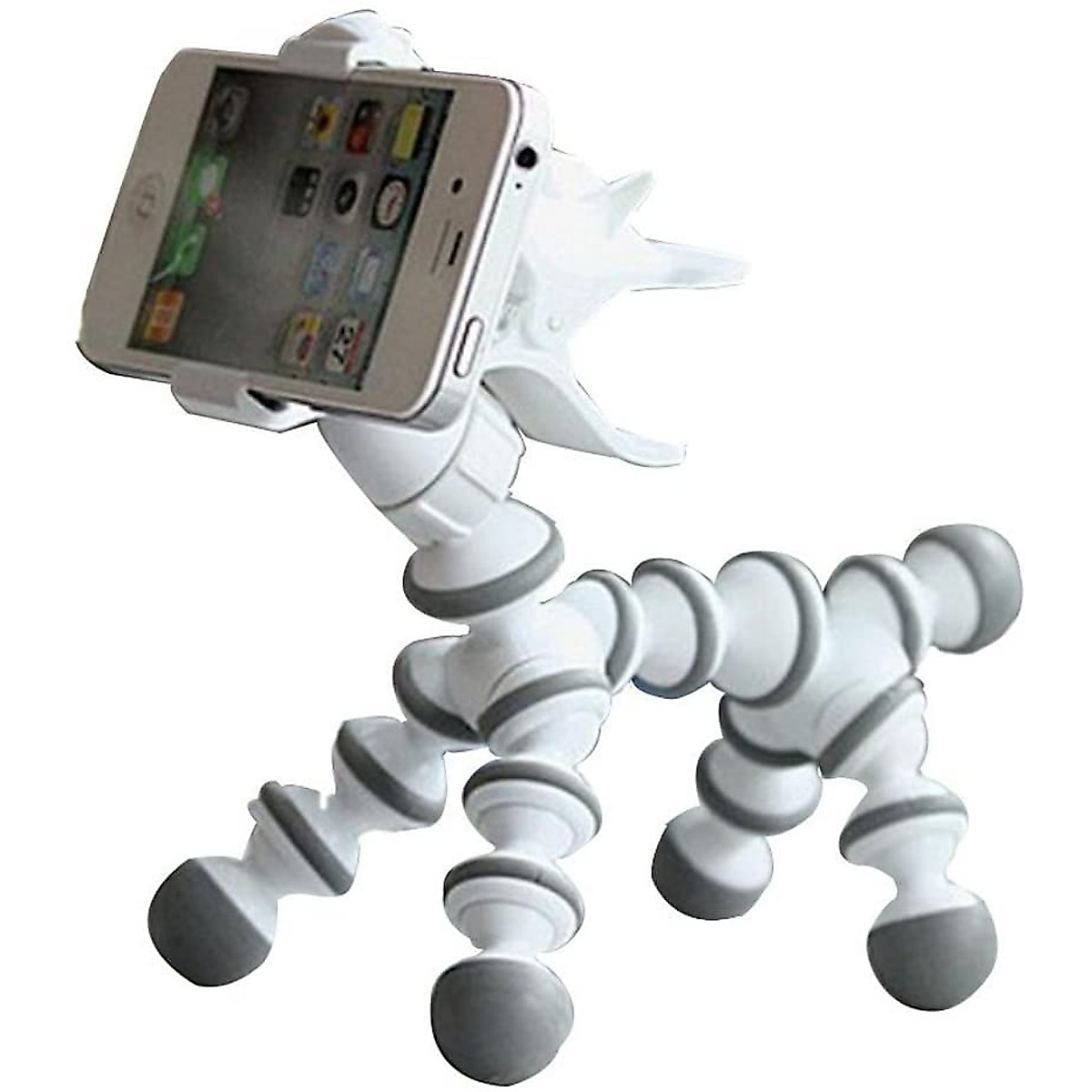 Tomson Phone Holder Car Holder Portable 3D Cartoon Horse Zebra Clip Lazy Phone Holder Cradle Tripod Stand Mount for iPhone 7plus 6 6plus All Mobile Phone Adjustable Holder Children Gift(White+Grey)