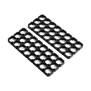 Bettomshin 10Pcs 3x8 Cell Spacer 18650 Lithium Battery Plastic Holder Bracket for DIY Battery Pack 18.5mm Hole Dia