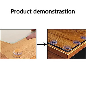 AQUANEAT 20 Pack 0.8/1.2 Inch Double Sided Suction Cups for Glass Table Top Home Organization (1.2 inch)