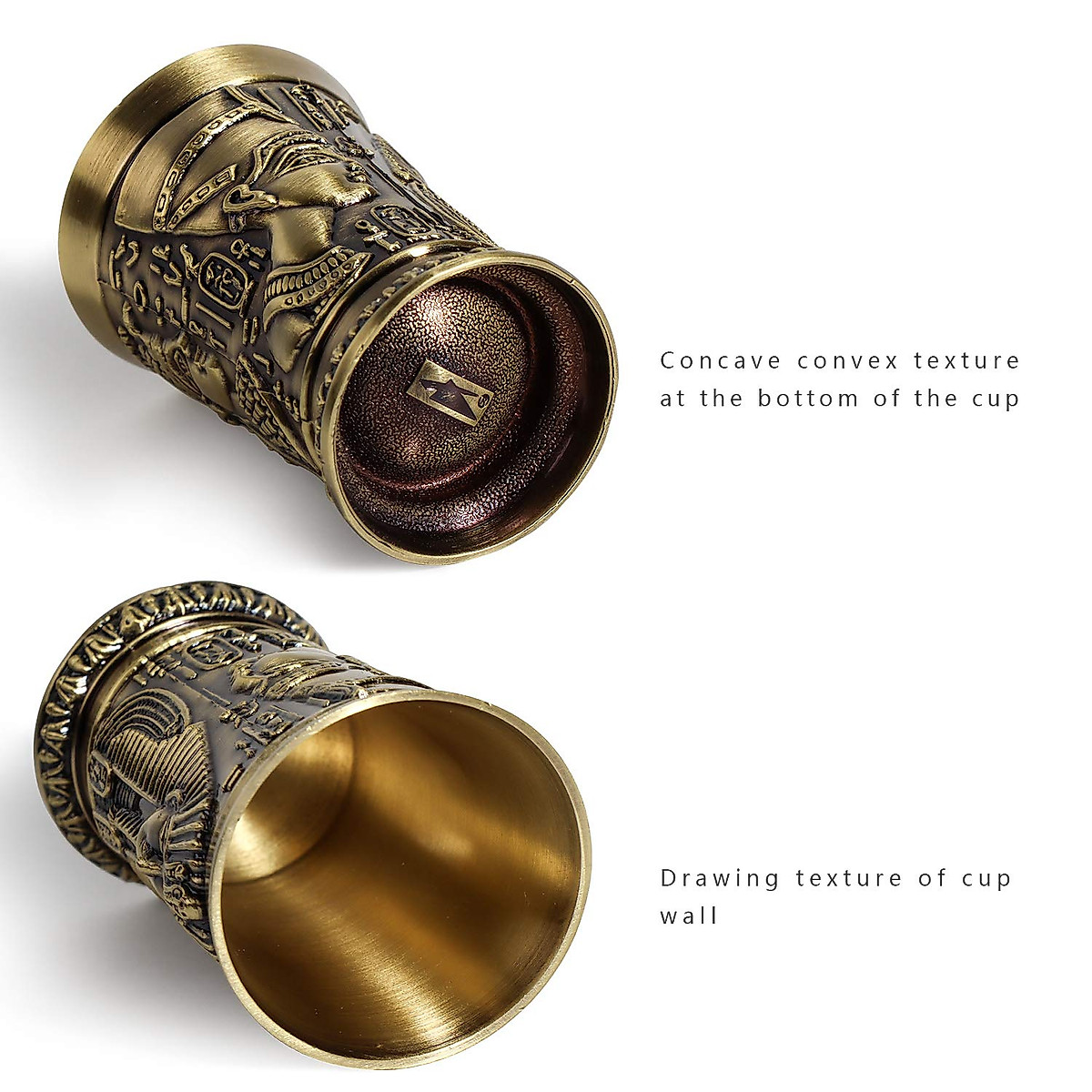 Shot Glass, Metal Vintage Egyptian Shot Glass, Creative Wine Shot Glass, Personalized Sip Glass, Used For Tequila-Vodka-Cocktail