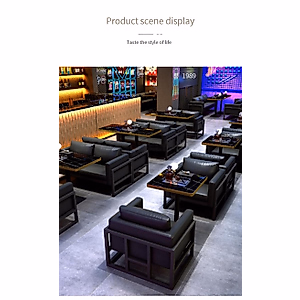 1987vroma Create The Perfect Atmosphere with Our Bar Music Set and Stylish Restaurant Furniture Combo! (Double Sofa)
