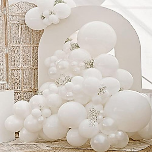 White Balloons Latex Party Balloons - 20 Pack 18 Inch Big White Thicker Balloons Large Round Helium Balloons for Baby Shower Wedding Graduation Birthday White Themed Party Decorations