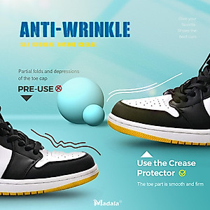 Madala 2 Pair Crease Protector for Air Force Shoes, Sneaker Shoes Protectors, Crease Guards Anti Crease Shoes Protector, Anti Wrinkle Shoes Crease Protector, No Crease Shoe Inserts for Men's 7.5-12