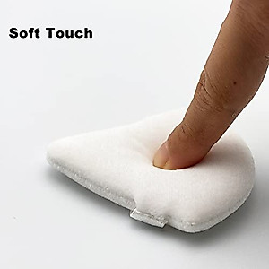 12Pcs Triangle Powder Puff, Soft Powder Puffs for Face Powder, Velour Makeup Puff with Triangle Shape, Easily Get in the Corner of Eyes & Nose, Make Your Skin Looking Flawless