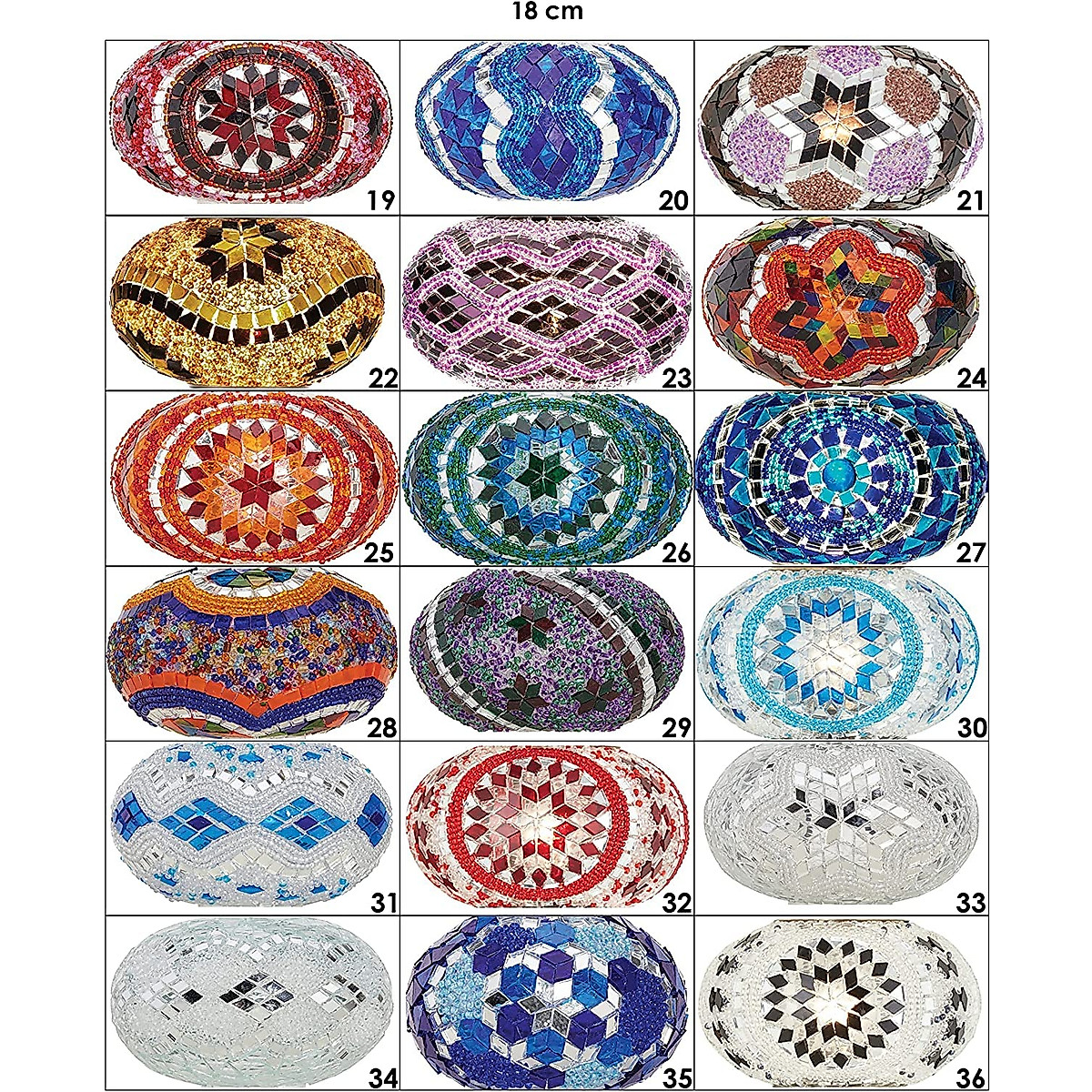 DEMMEX (16 Colors) 2020-3 Big Globes Magnificent Handmade Turkish Moroccan Mosaic Tiffany Table Desk Bedside Lamp Lampshade Night Accent Mood Light for North American Use, 31" Height (Customizable)