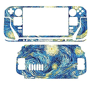 VEUENNS Full Set Games Decal Skin for Steam Deck console handheld gaming pc,Specially designed vinyl applique skin to Full steam deck coverage,provides protection and improves the feel of the trackpad