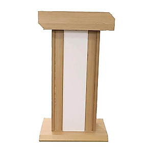 Modern Podium Stand Wooden Floor-Standing Lecterns with Storage Rack Podium Floor-Standing Pulpits Can Bear Up to 150 Kg