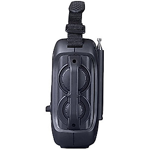 Kaito Voyager Pro KA600 Digital Solar Dynamo Hand Crank AM/FM/LW/SW & NOAA Weather Emergency Radio with Flashlight, Reading Lamp,Smart Phone Charger & RDS and Real-Time Alert, with AC Adapter, Black