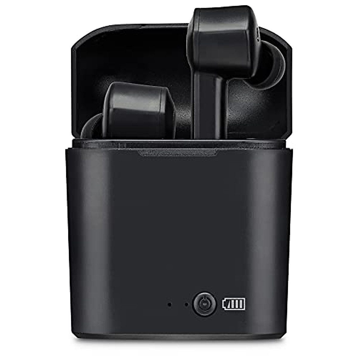 iLive Truly Wire-Free Bluetooth Earbuds, Sweatproof Design, Charging Case, Includes 3 Set of Ear Tips, Black (IAEBT300B)