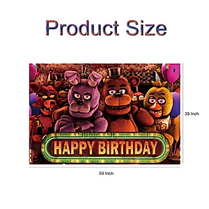 BenTin 44Pcs Game Birthday Party Decorations, Night Birthday Party Supplies, Includes Balloon, Happy Birthday Banner, Cake Topper, Tablecloth, Background, For Birthday Party Decor