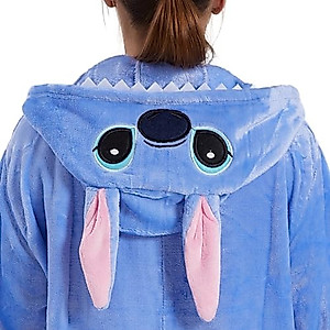 U-ParBoo Stitch Pajamas, Adult Stitch Onesie Unisex Adult Halloween Costume Animal Onesie Pajamas Sleepwear for Women Men Blue Stitch XL