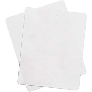 Thin Clear Flexible Plastic Cutting Board Chopping Mat 12" x 15" (2 Pack)
