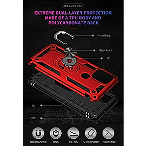 SunRemex for Moto G Stylus 5G 2021 Case with [2 Pack] HD Screen Protector. (Not Moto G Stylus 5G 2022) for Kickstand [Military-Grade] 16ft Drop Tested Cover for Motorola Moto G Stylus 5G 2021 (Red)