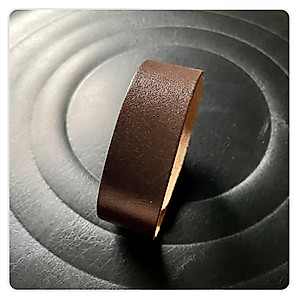 Nsitbbuery Hip Hop Jewelry Snap Wristband Leather Cuff Bracelet(Brown)