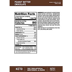 SlimFast Low Carb Chocolate Snacks, Keto Friendly for Weight Loss with 0g Added Sugar & 3g Fiber, Peanut Butter Chocolate, 14 Count Box (Packaging May Vary)