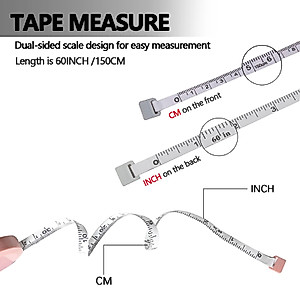 3 Pack Tape Measures Retractable Measuring Tape for Body, 60-Inch 1.5 Meter Dual Sided Flexible Ruler for Craft Fabric Cloth Sewing Tailor Weight Loss Body Measuring Tape (Macaron Blue, Pink, Green)