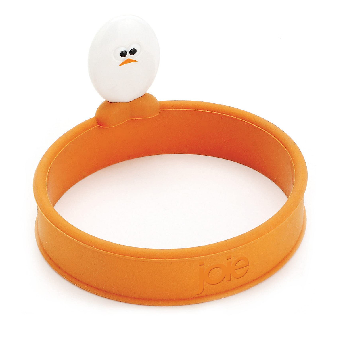 MSC International FBA_50600 50666 Joie Eggy 3.5" Non-Stick Silicone Compact Egg Ring with Folding Handle, Orange