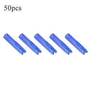 50 Pack Archery Arrow Nock, Arrow Nock Practical Archery Accessor Portable, for DIY Hunting Arrows Recurve Bow Compound Bow 6mm Shaftment(Blue)