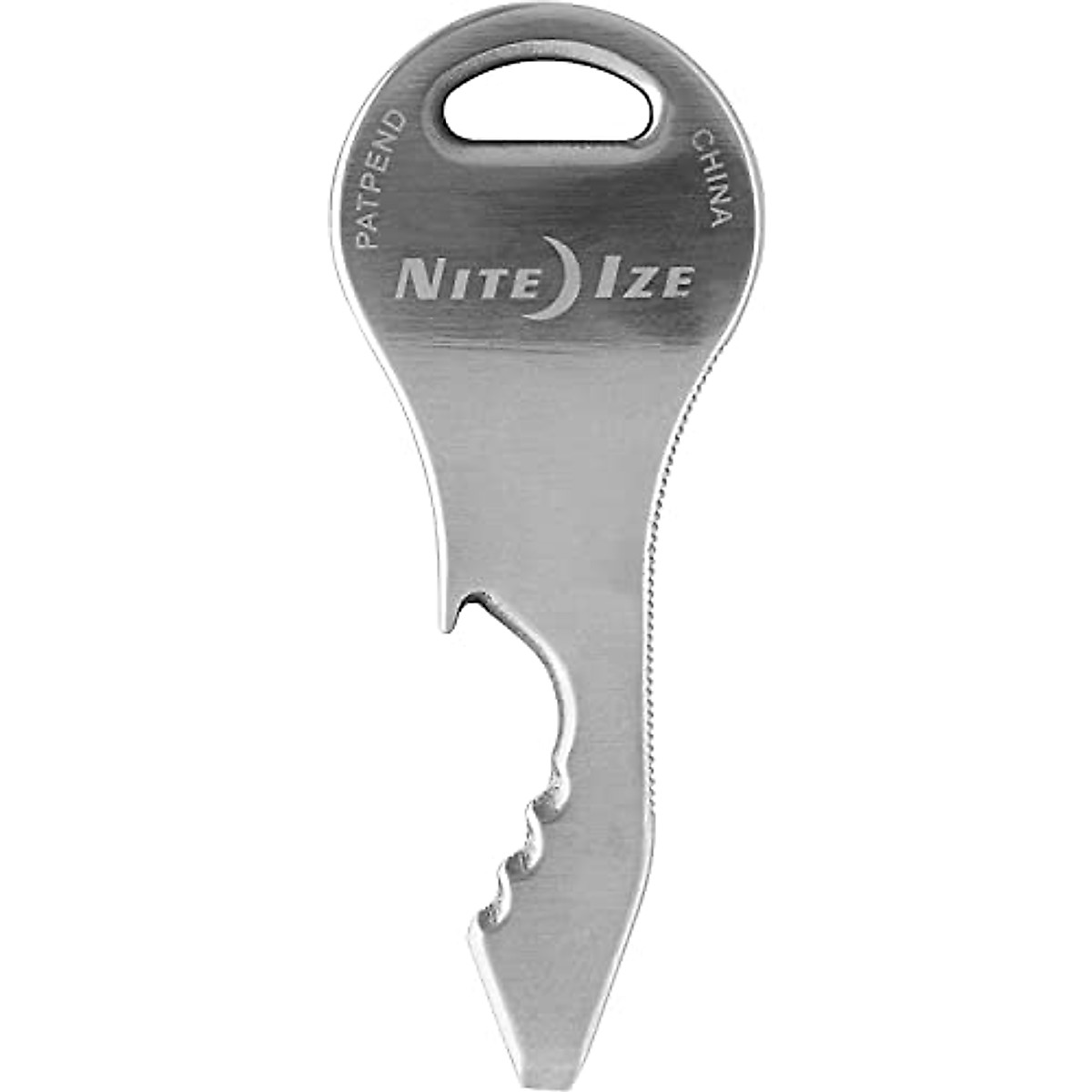 Nite Ize KCT1010-1088 DoohicKey QuicKey Stainless-Steel 5-in-1 Keychain Multi Tool with Key Hole Attachment, Stainless Steel