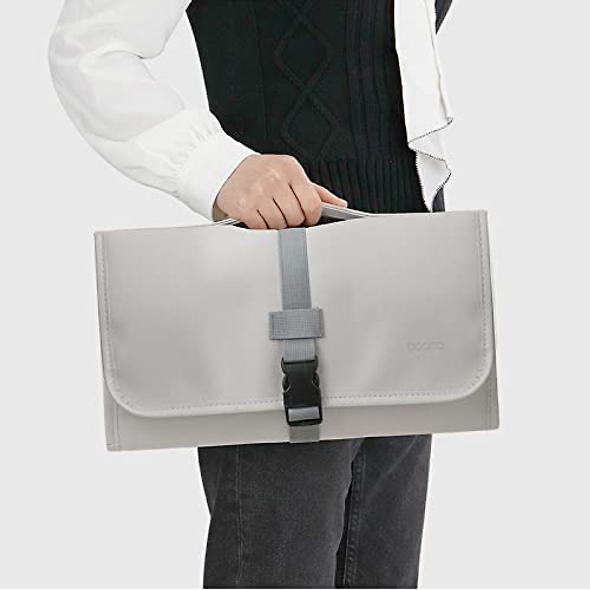 Ferbao Storage Bag for Dyson Airwrap Styler Accessories Hanging Travel Protective Case for HD01 HD03 Hair Dryer (Black)