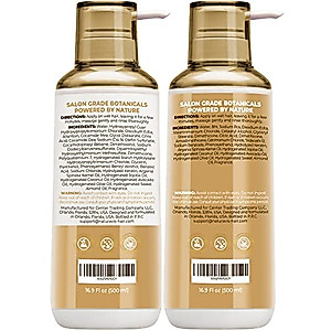 Shampoo and Conditioner Set Coconut Oil and Jojoba - Sulfate and Paraben Free Intense Moisturizing Treatment - For Hydrating Your Scalp and Restoring Dry and Damaged Hair
