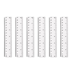 UUYYEO 12 Pcs Clear Plastic Straight Ruler School Measuring Ruler Student Learning Ruler Office Drafting Ruler 2 Scale Rulers Artist Drawing Rulers 15 cm