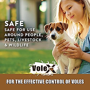 VoleX - Effective Against All Species of Voles. Safe for use Around People, Pets, Livestock, and Wildlife (3 Pound)