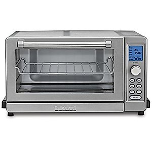 Cuisinart TOB-135 Deluxe Convection Toaster Oven Broiler, Brushed Stainless, 9.3" x 18.3" x 15.3", Silver