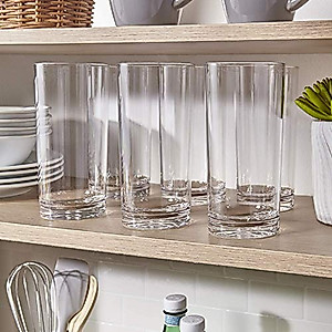 US Acrylic Classic Clear Plastic Reusable Drinking Glasses (Set of 6) 24oz Iced-Tea Cups | BPA-Free Tumblers, Made in USA | Top-Rack Dishwasher Safe