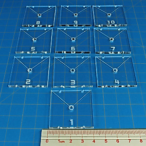 LITKO Space Fighter Flight Bases #1-10 Compatible with Star Wars: X-Wing (10)