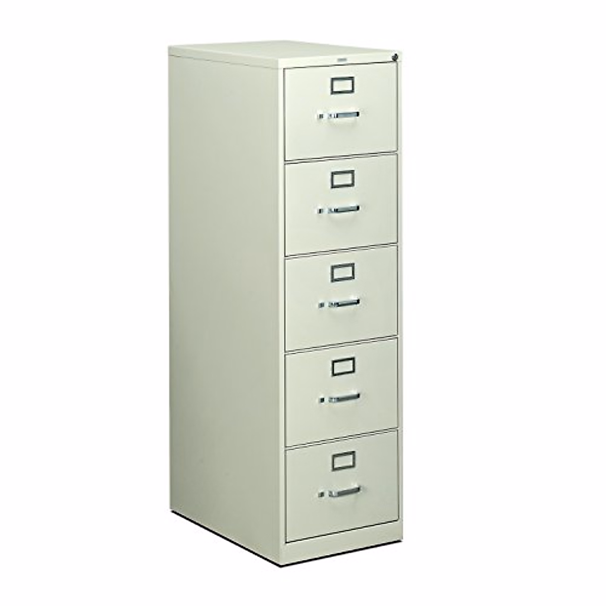 HON 5 Drawer Filing Cabinet - 310 Series Full-Suspension Legal File Cabinet, 26-1/2-Inch Drawers, Light Gray (H315C)